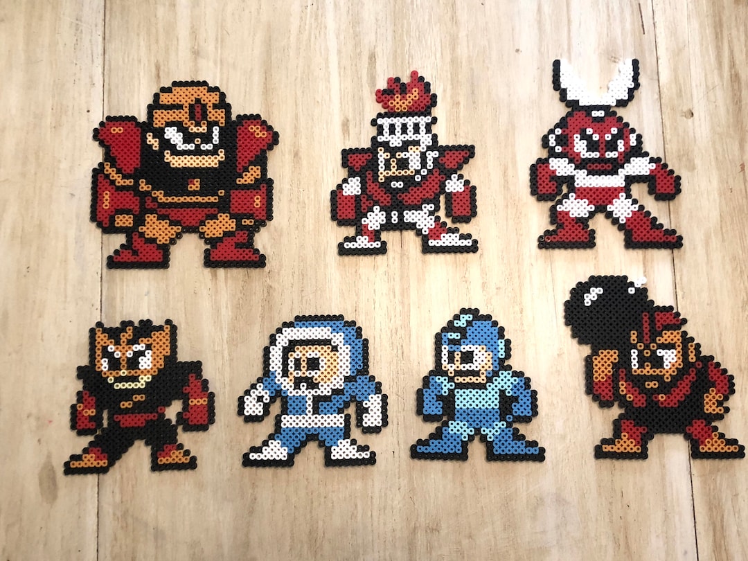 Mega Man 1 | Sprites | NES | Perler Bead | Pixel Art | Robot | Electric ...