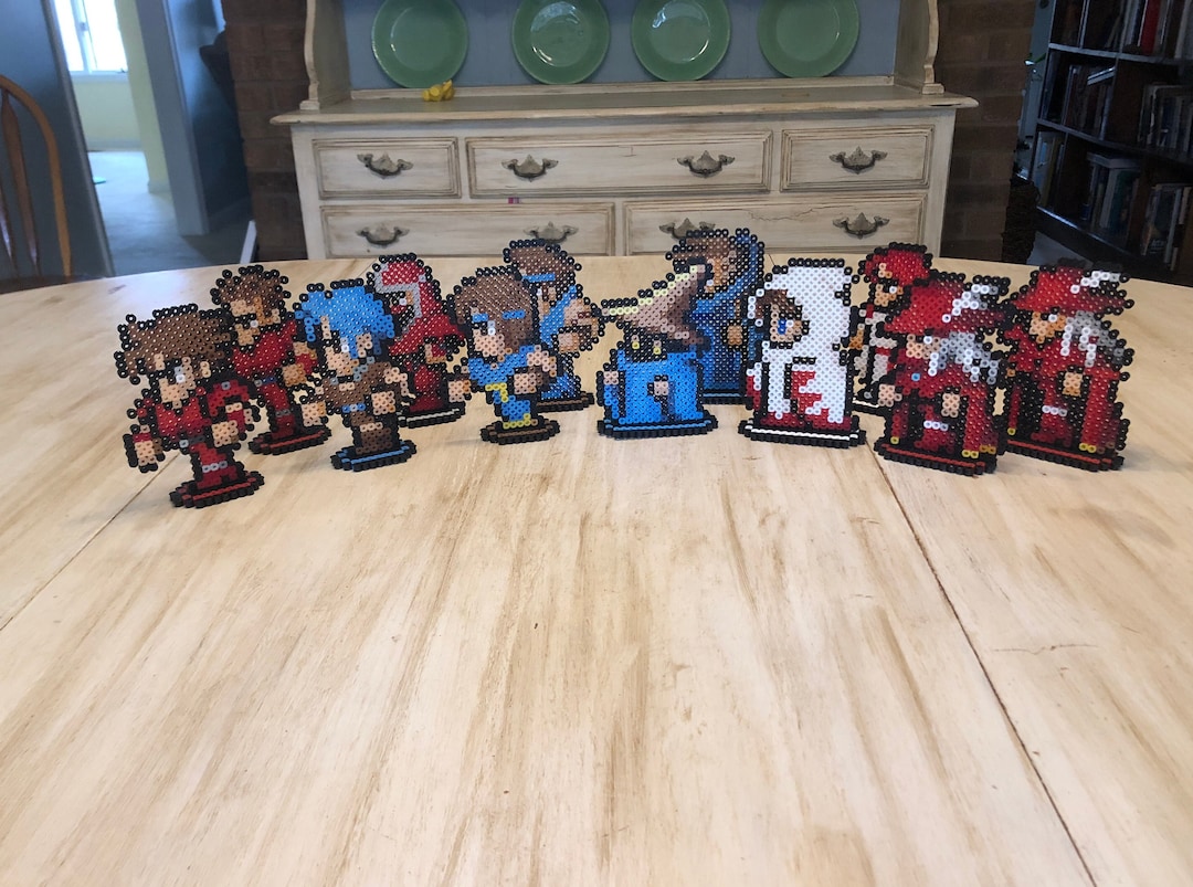 Final Fantasy I Pixel Remaster Perler Art | NES | Warrior | Black Mage ...