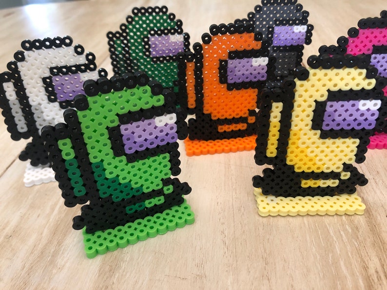Among Us Crewmate Standees Keychains Magnets Pixel Art - Etsy