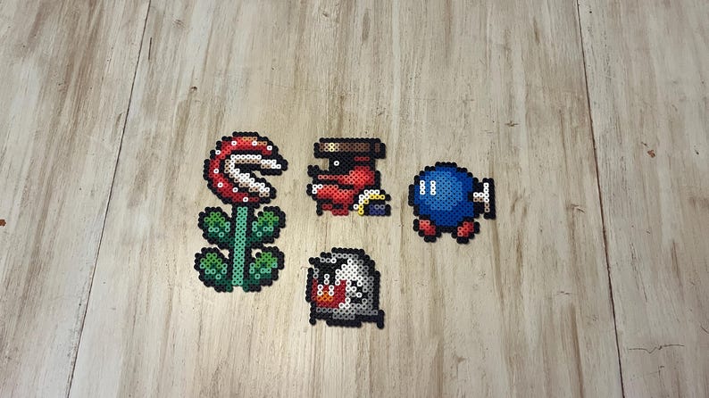 Super Mario Bros 3 All-stars Stands | Magnets | Perler Bead | Pixel ...