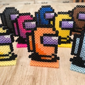Among Us Crewmate Standees | Keychains | Magnets | Pixel Art | Game ...