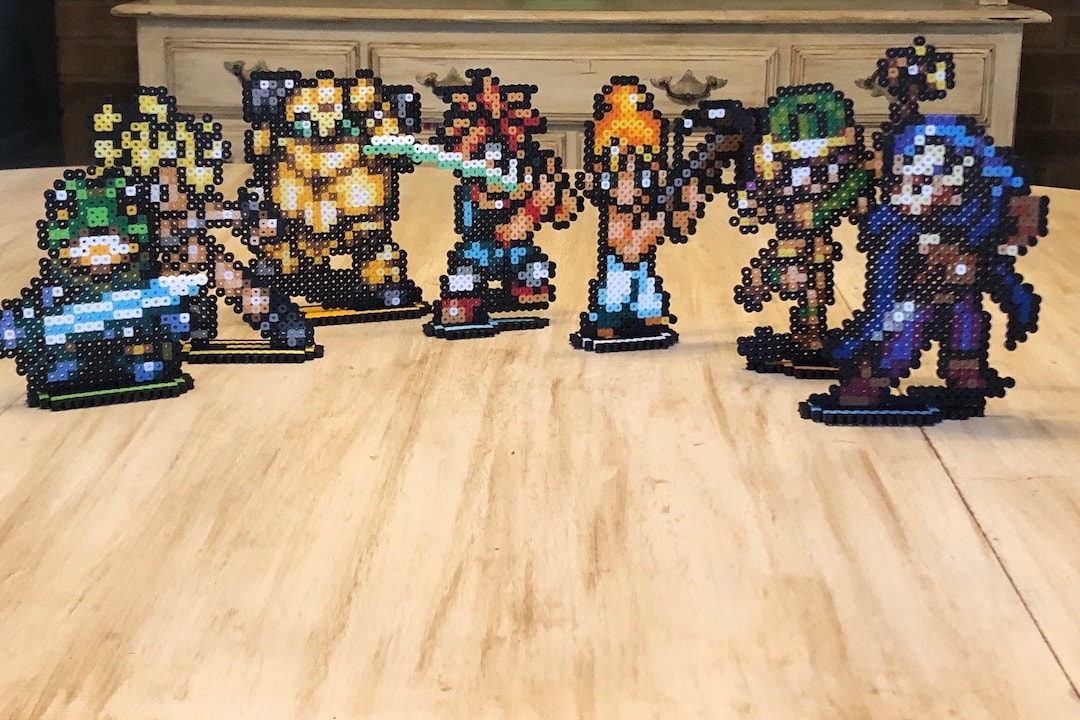 Chrono Trigger Battle Perler Sprites | Stands | JRPG Magnets | Chrono ...