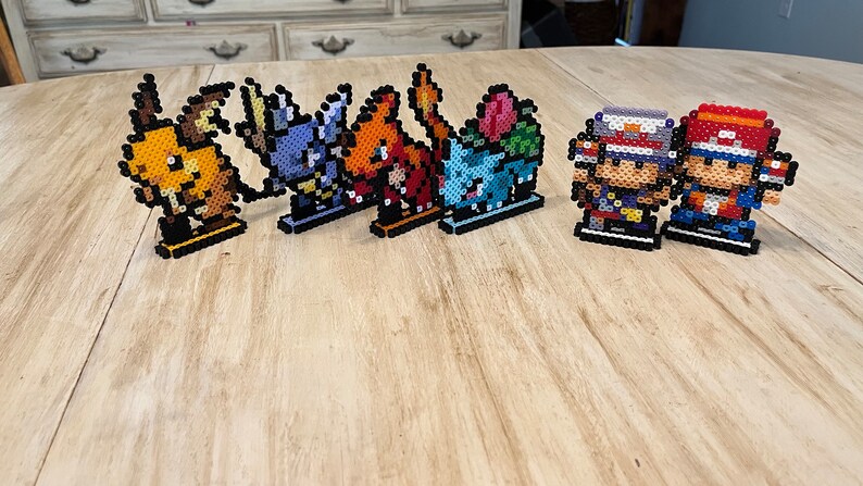 Pokemon Perler Bead Art 1st Gen Magnets Standees Wartortle Charmeleon ...