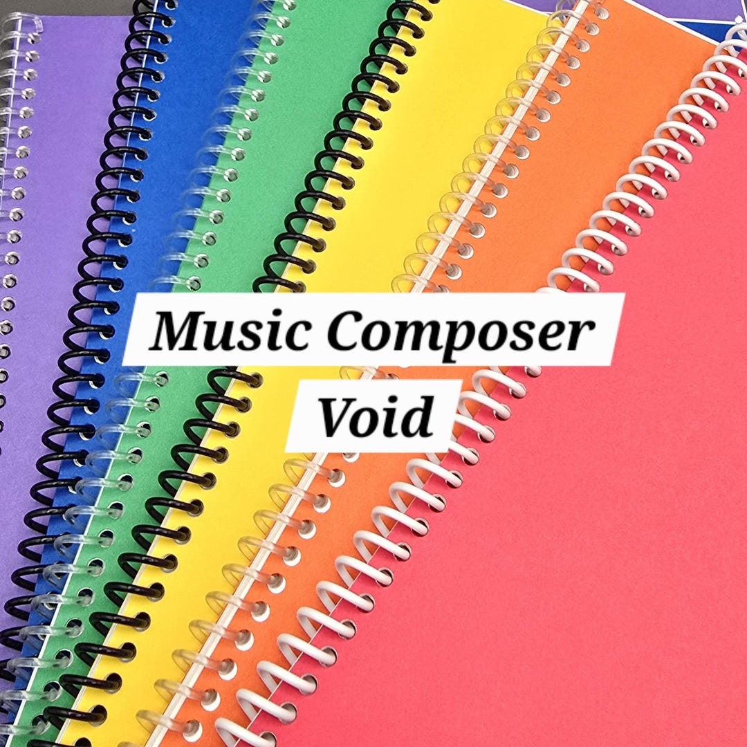 Music Composition Notebook - the Void - Fountain Pen Friendly for Music ...