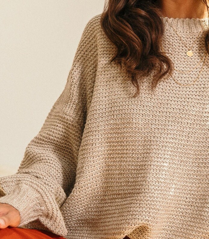 Two Tone Oversized Pullover Sweater Tunic Top - Etsy