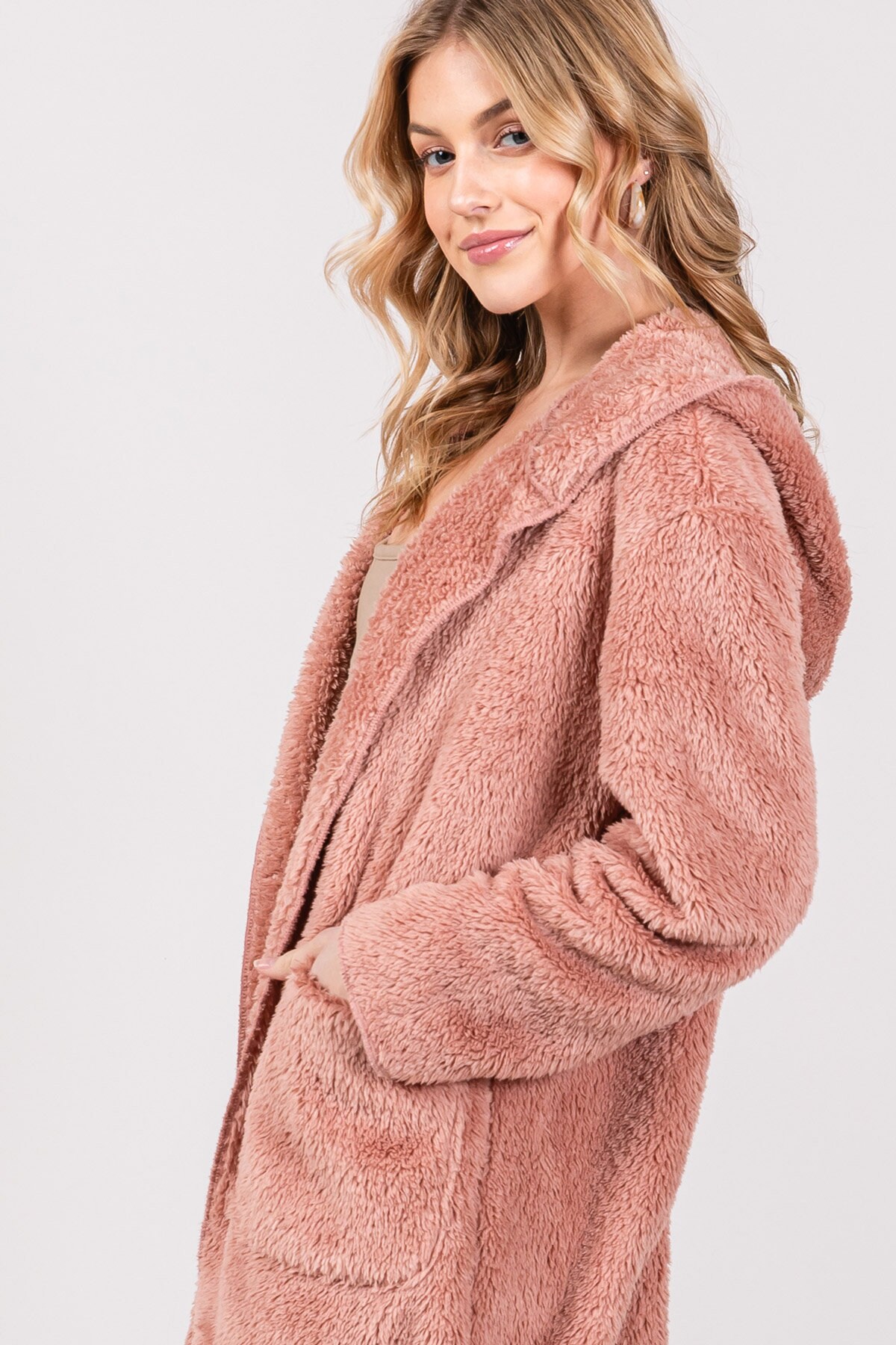 Soft and Cozy Hoodie Open Front Fleece Sherpa Cardigan Jacket - Etsy