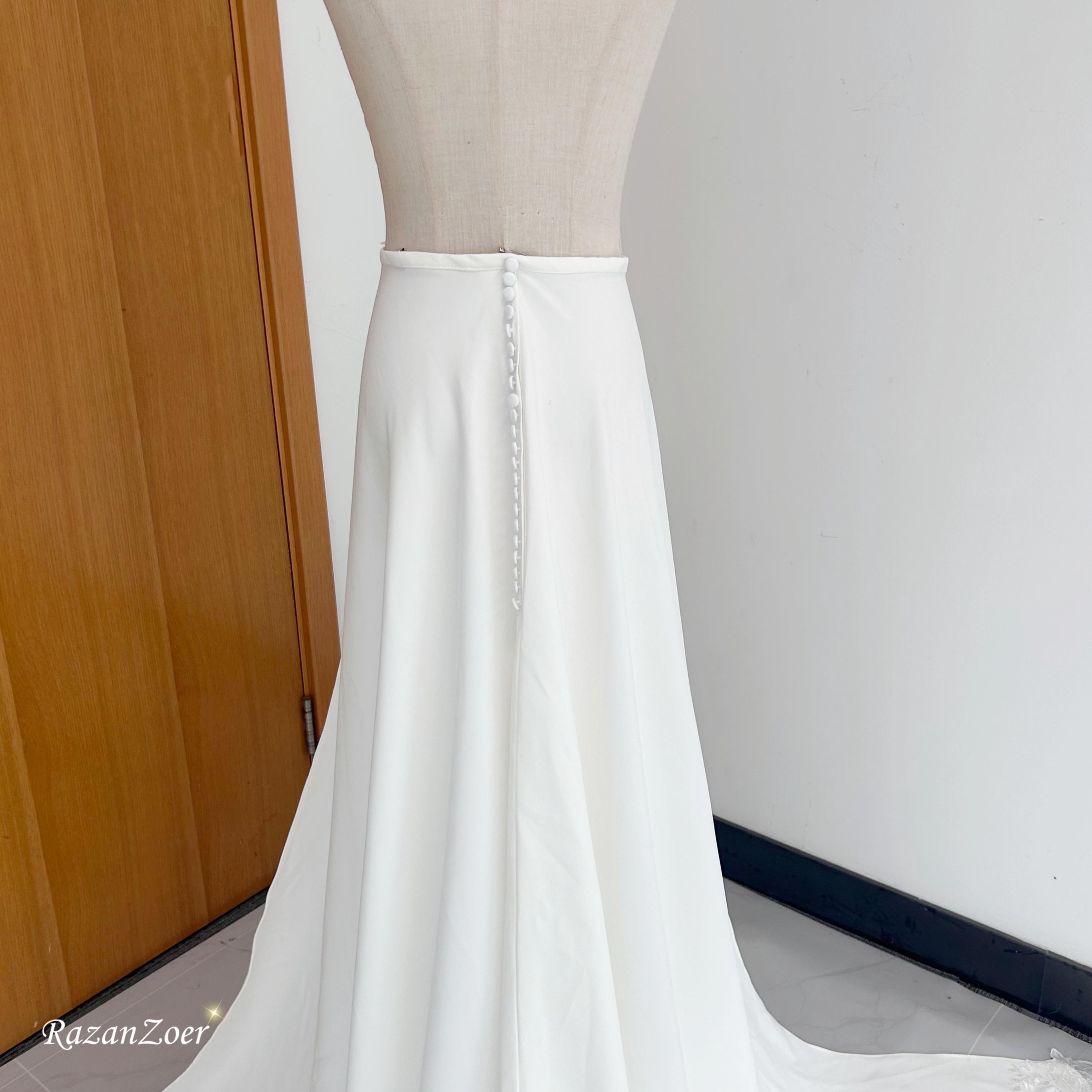 Ivory Satin Lace Skirt, Lace Train for Wedding Bridal Dress, Gorgeous ...