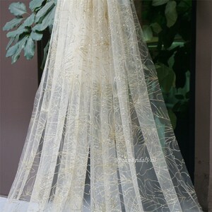 Golden Firework Bridal Veil/ Gold Starry Bridal Veil/golden Glitter ...