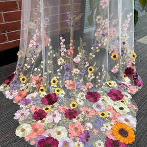 Colorful Flower Lace Cape/garden Flower Cape/vintage Wedding Cape/ivory ...