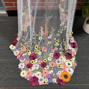 Colorful Flower Lace Cape/garden Flower Cape/vintage Wedding Cape/ivory ...