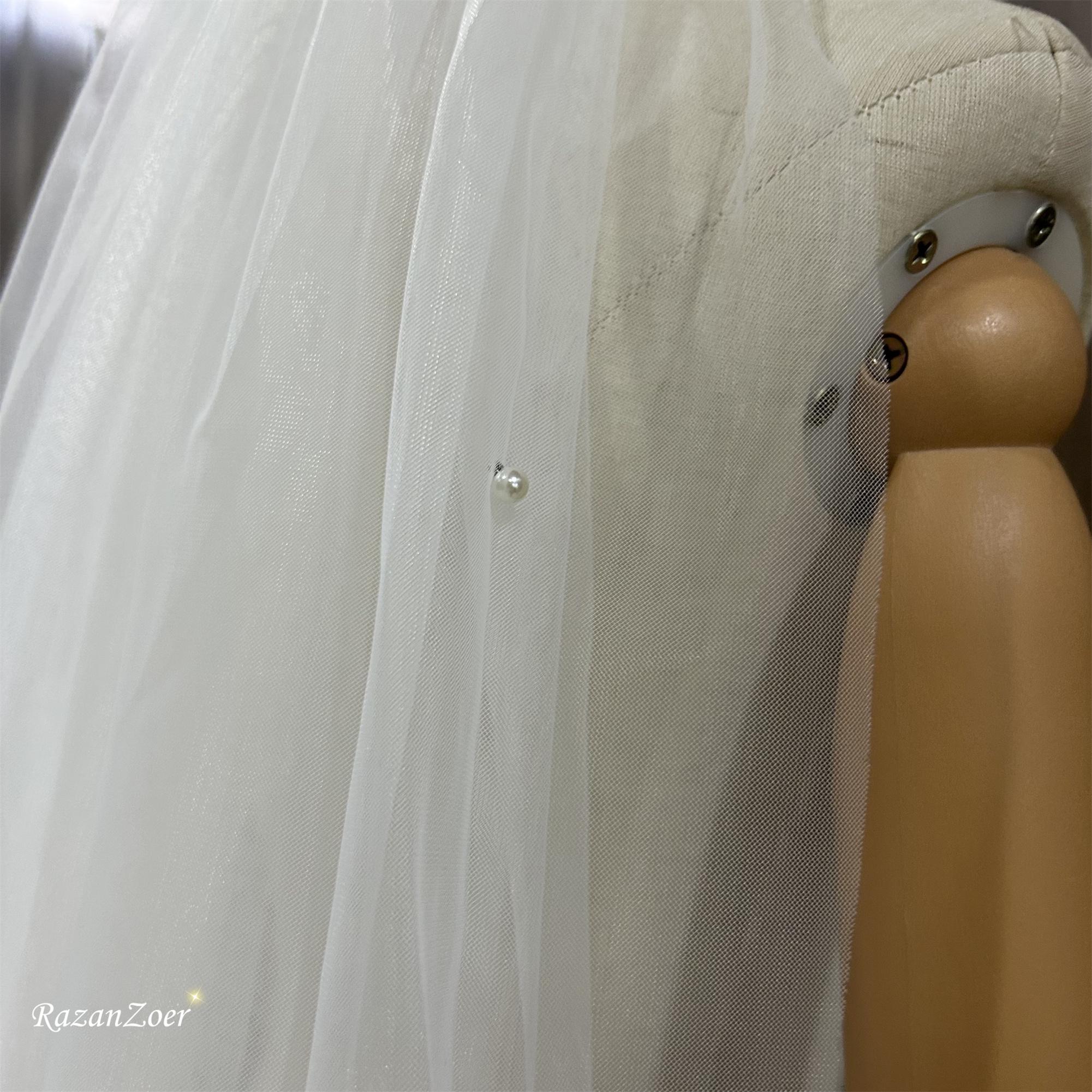 Add Custom Embroidery on Veil, Veil With Bride and Groom Letters ...