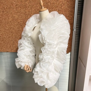 Mesh Tulle Cover Up/elegant Rose Organza Shawl/organza Shrug/custom Any ...