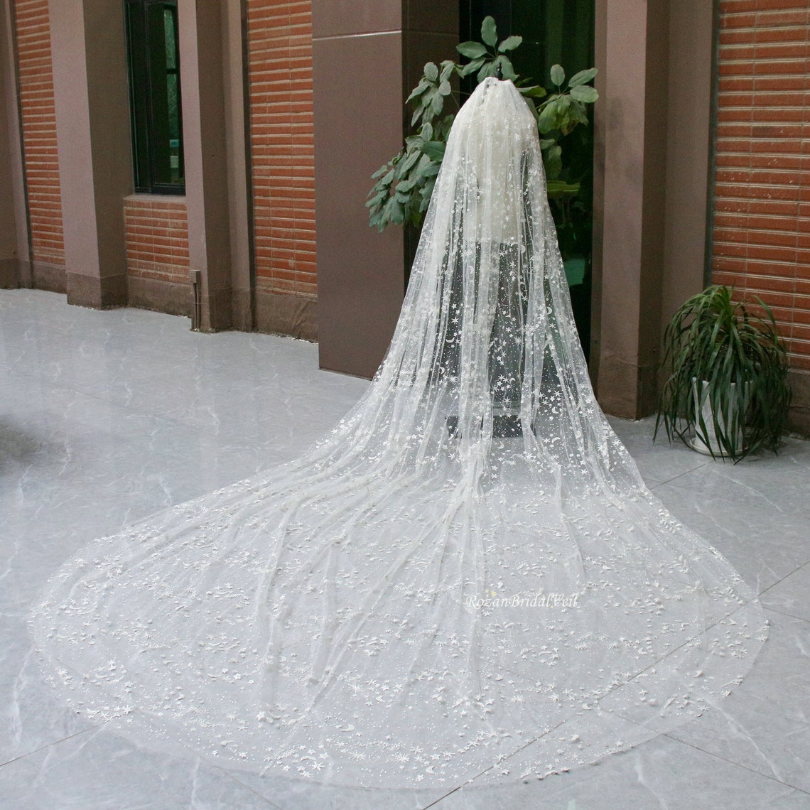 Stunning Celestial Wedding Veil/star Veil/moon Bridal Veil/ - Etsy