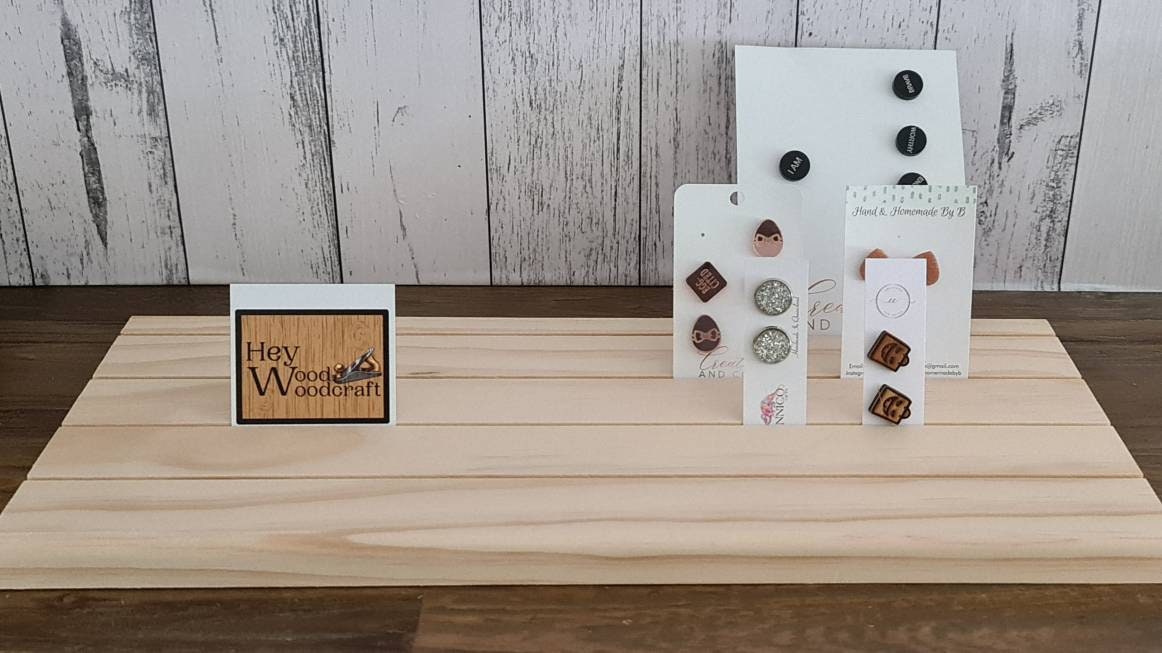Earring Card Stand / Slotted Display Board Solid Pine - Etsy Australia