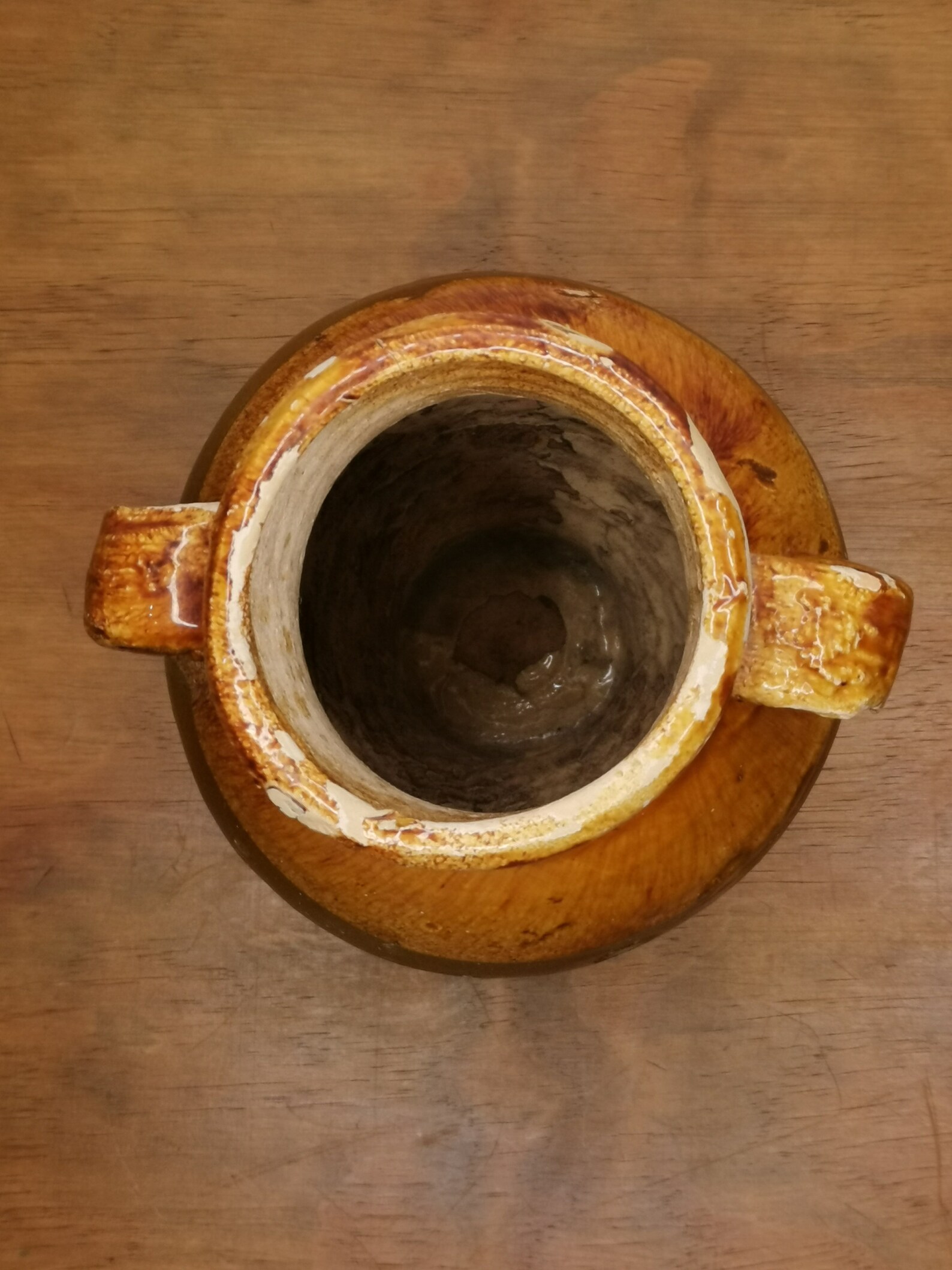 Big, Antique Rustic Amphora, Confit Pot in Glazed Terracotta, Dating Back to the Beginning of ...