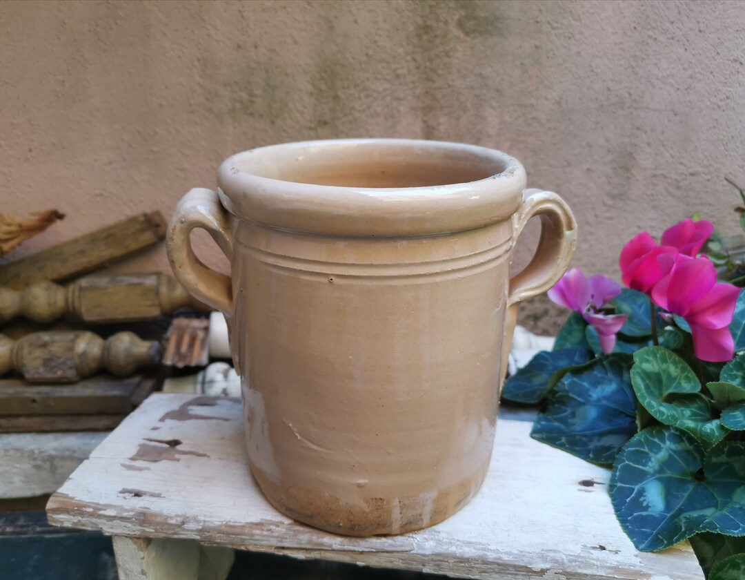 M Antique Glazed Terracotta Confit Pot Dating From the Late 1800s ...