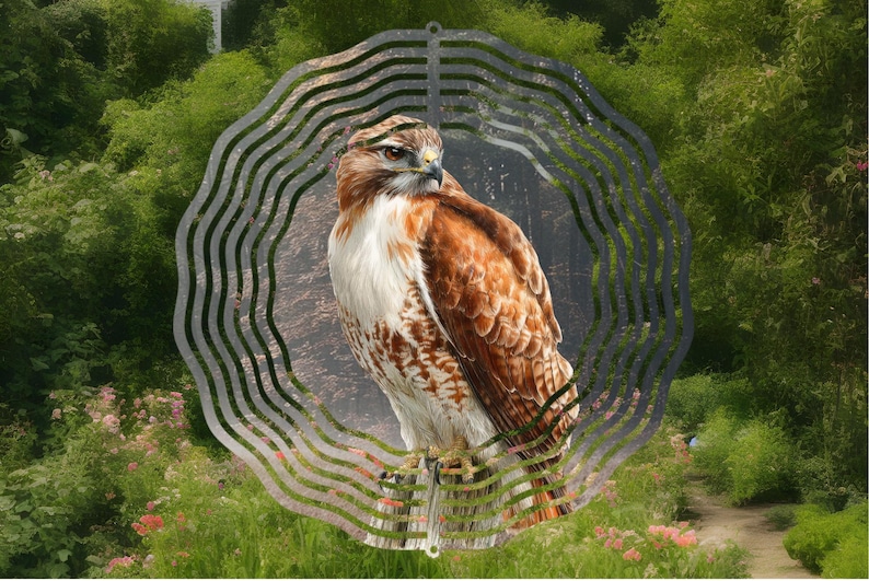 Red Tailed Hawk Wind Spinner,country Home Decor,friend Birthday Gift - Etsy
