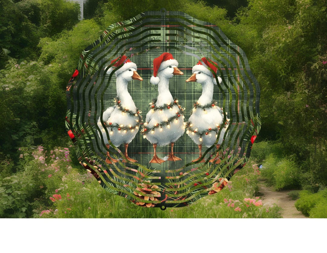 Goose Wind Spinner,christmas Goose,christmas Spinner,garden Spinner ...