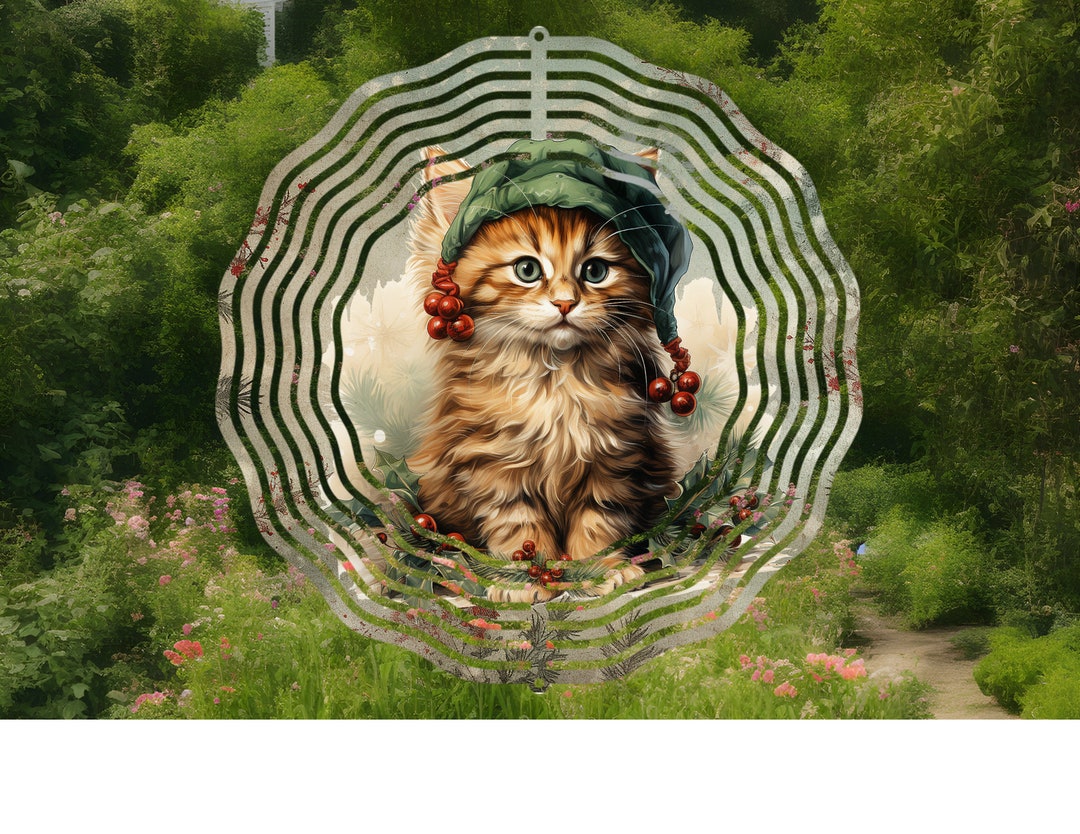 Cat Wind Spinner,cat Spinner,garden Spinner,christmas Cat Decor ...