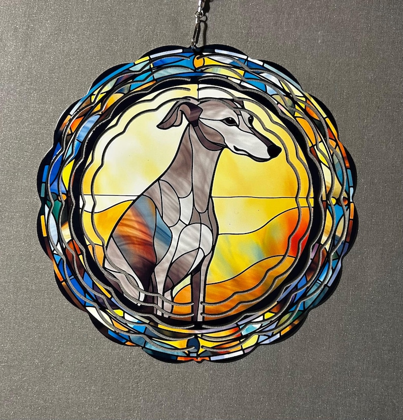 Greyhound Dog Wind Spinner, Garden Decor, Dog Memorial Gift - Etsy