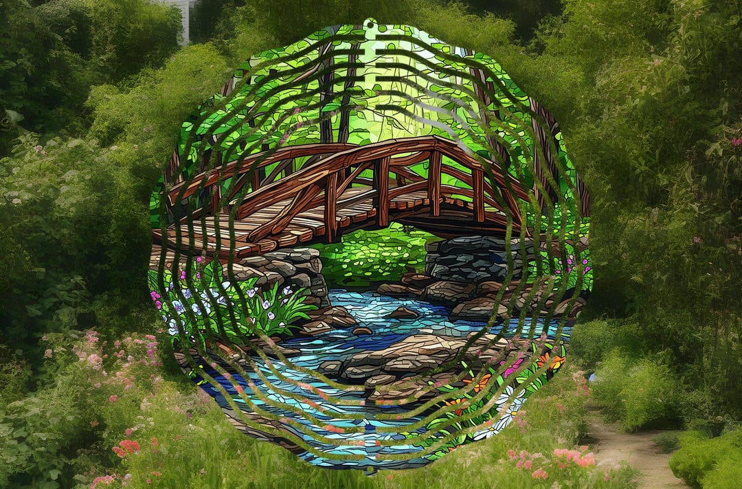 Bridge Spinner,bridge Decor,bridge Design,bridge Gift,foot Bridge,garden Spinner,garden Decor ...