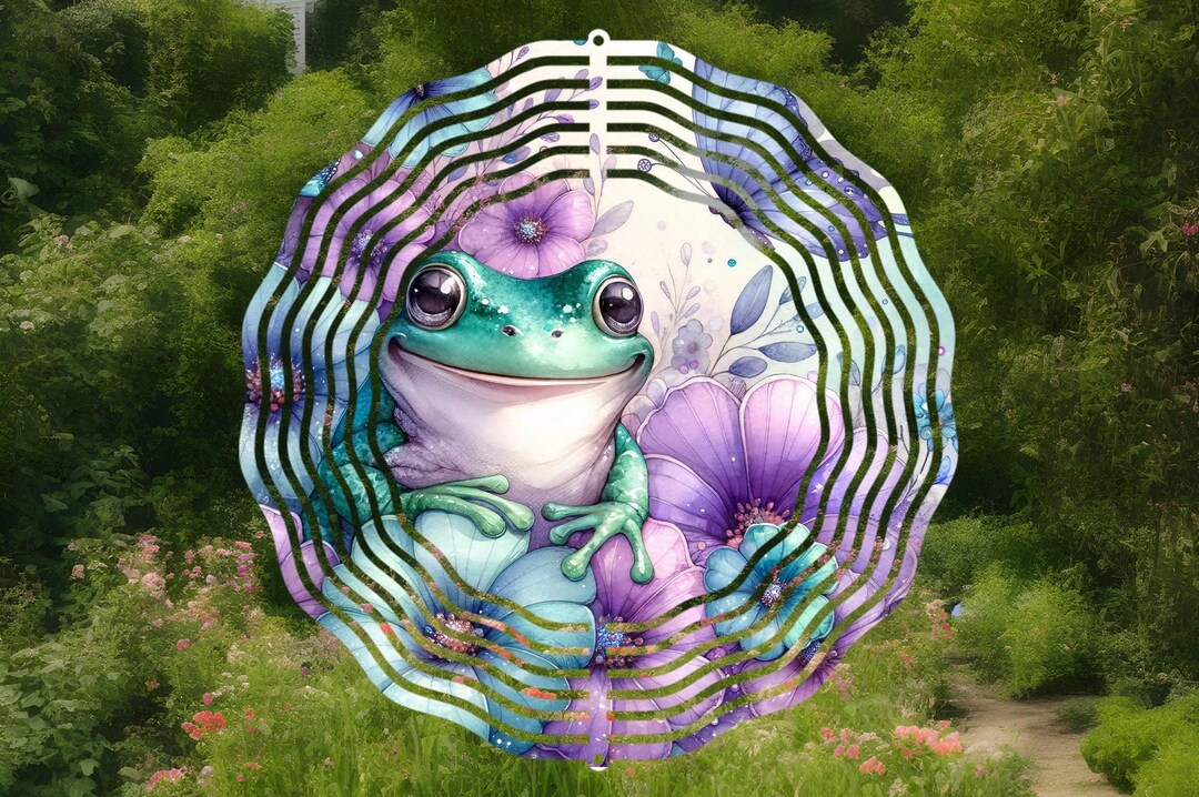 Frog Spinner,frog Gift,frog Decor,frog and Toad,frog Design,garden ...