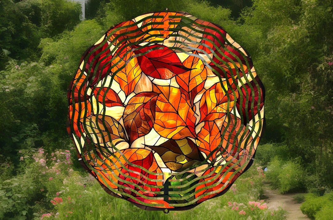 Leaves Wind Spinner,fall Spinner,leaves Decor,leaves Design,leaves Gift ...