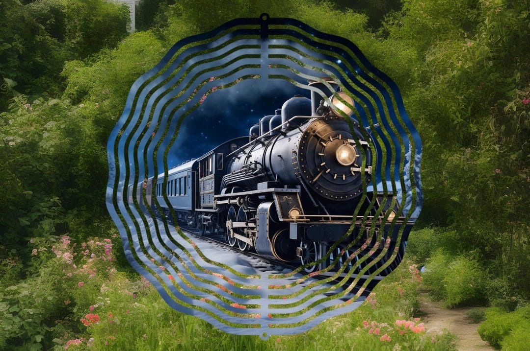 Wind Spinner,train Wind Spinner,train Gift,garden Spinner,train Decor ...