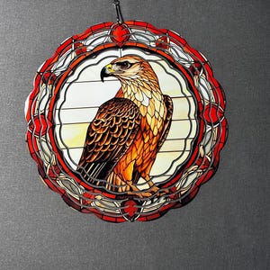 Hawk Spinner,red Tail Hawk,hawk Decor,hawk Gift,hawk Art,hawk Print ...