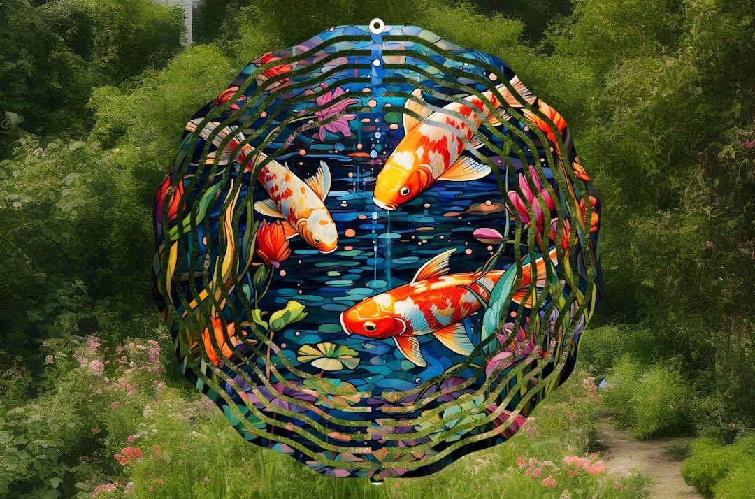 Koi Spinner,koi Fish,koi Pond,koi Decor,koi Gift,koi Home Decor,koi Art ...