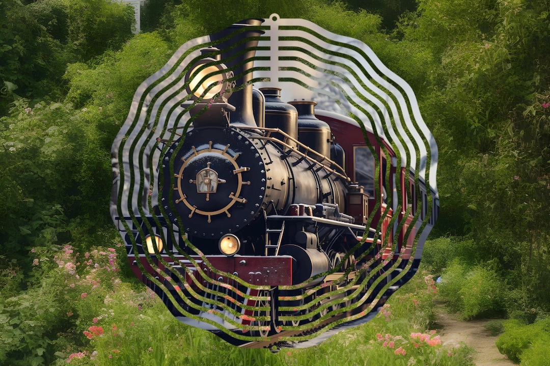 Train Wind Spinner, Train Gift,train Decor,garden Spinner,train Gift ...