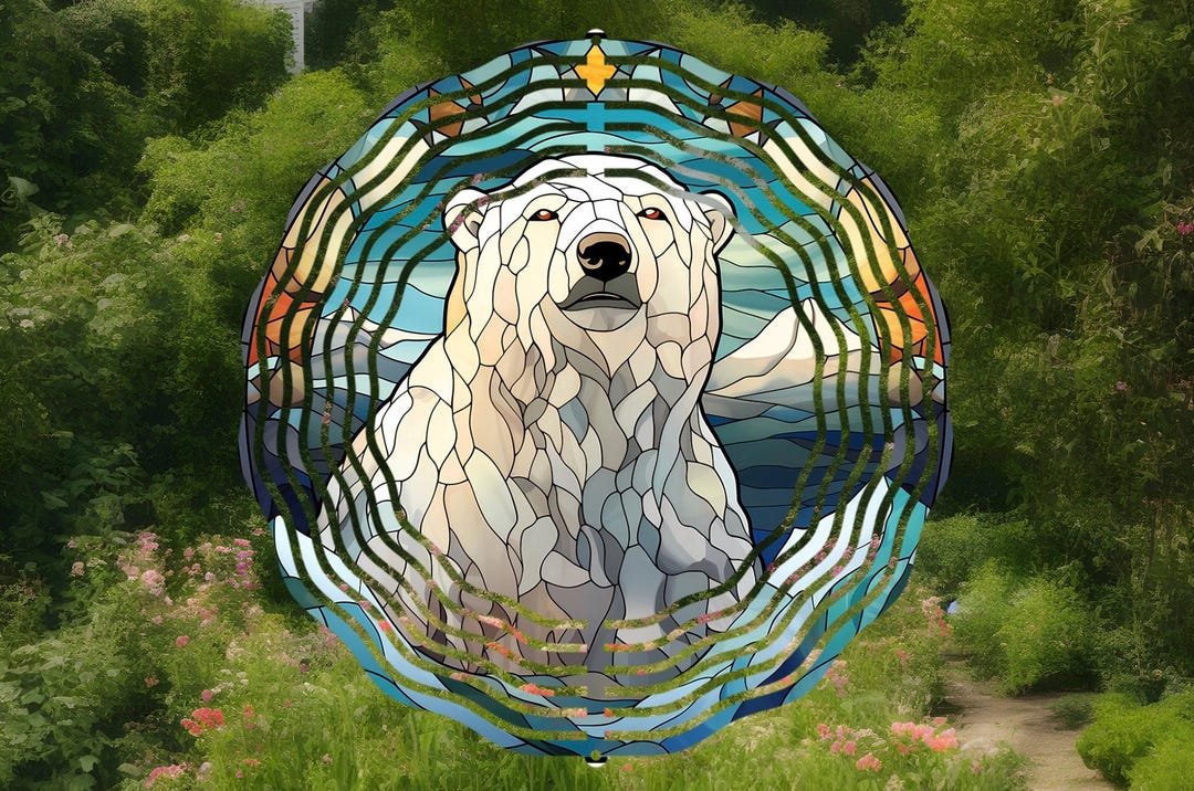 Bear Spinner,polar Bear,bear Decor,bear Design,bear Gift,garden Spinner ...