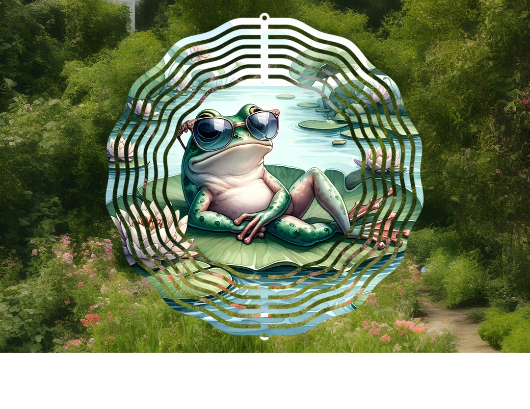 Frog Wind Spinner,frog Spinner,garden Spinner,frog Decoration,garden ...