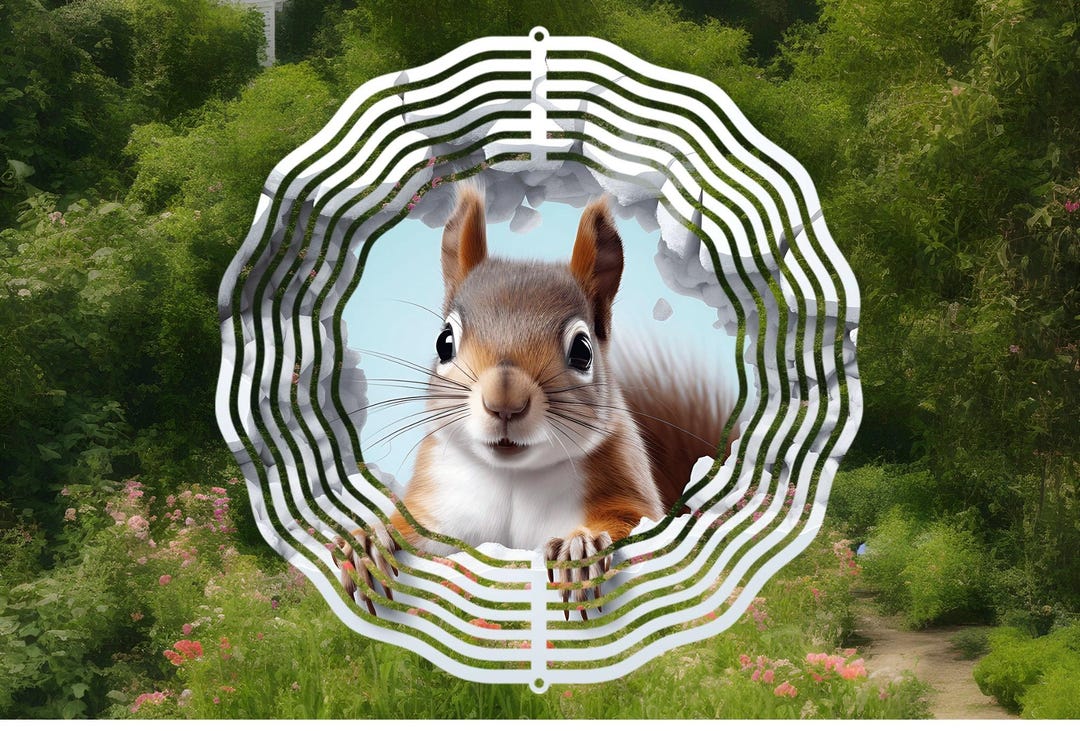 Squirrel Wind Spinner,squirrel Home Decor,squirrel Lover Gift,animal ...