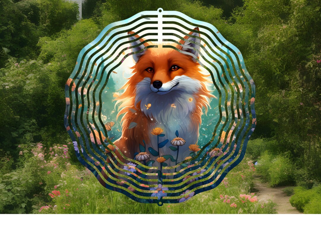 Fox Wind Spinner,fox Spinner,fox Decoration,fox Gift,animal Spinner ...