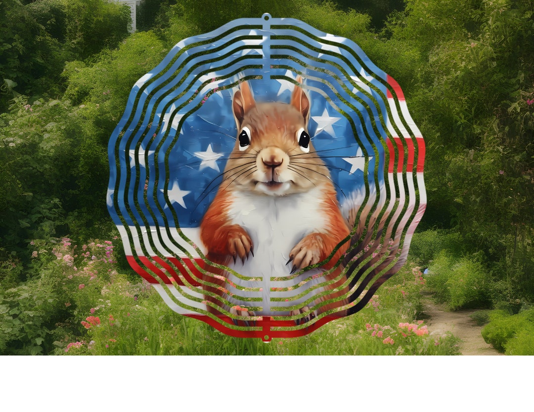 Squirrel Wind Spinner,squirrel Spinner,squirrel Decoration,garden ...