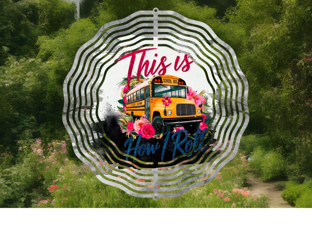 School Bus Wind Spinner,bus Spinner,garden Spinner,school Bus Gift ...