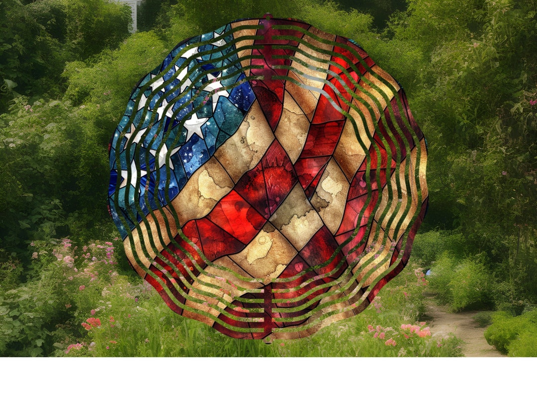 Flag Wind Spinner,american Flag Spinner,garden Spinner,4th of July ...