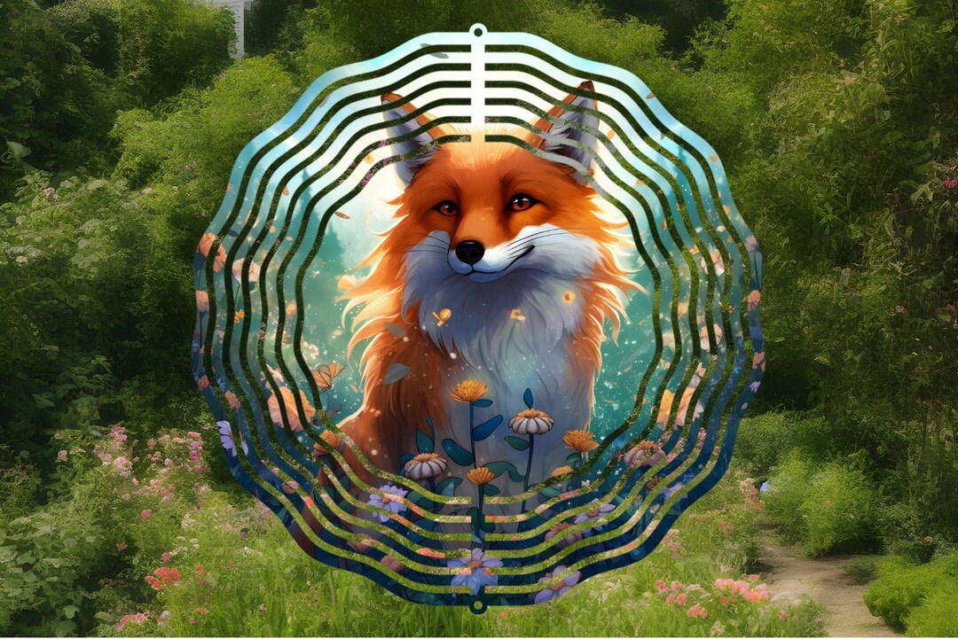 Fox Wind Spinner,fox Spinner,fox Decoration,fox Gift,animal Spinner ...