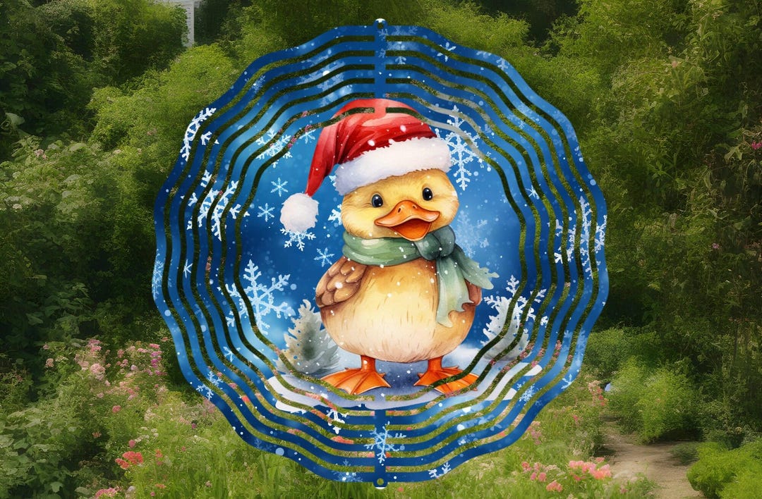 Duck Wind Spinner,christmas Spinner,garden Spinner,christmas Wind Chime ...