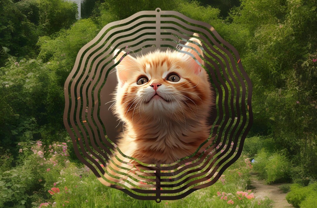 Cat Spinner,cat Home Decor,cat Gifts,cat Decor,cat Design,orange Cat ...