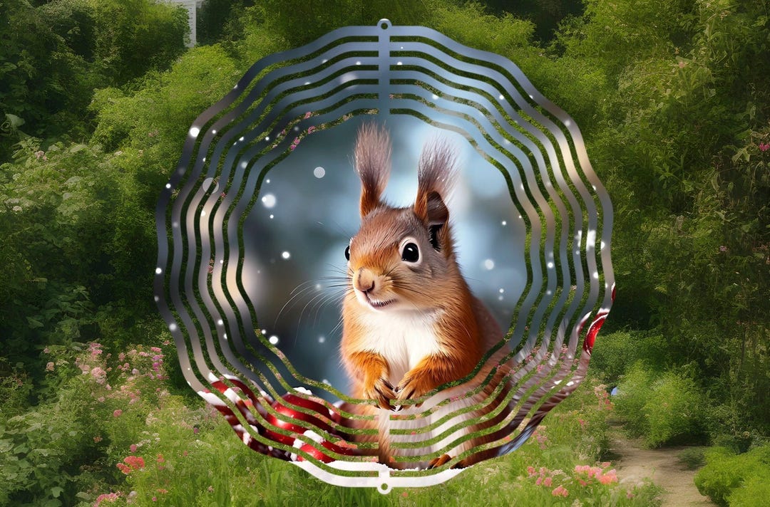Squirrel Spinner,christmas Spinner,squirrel Decor,squirrel Gift,garden ...