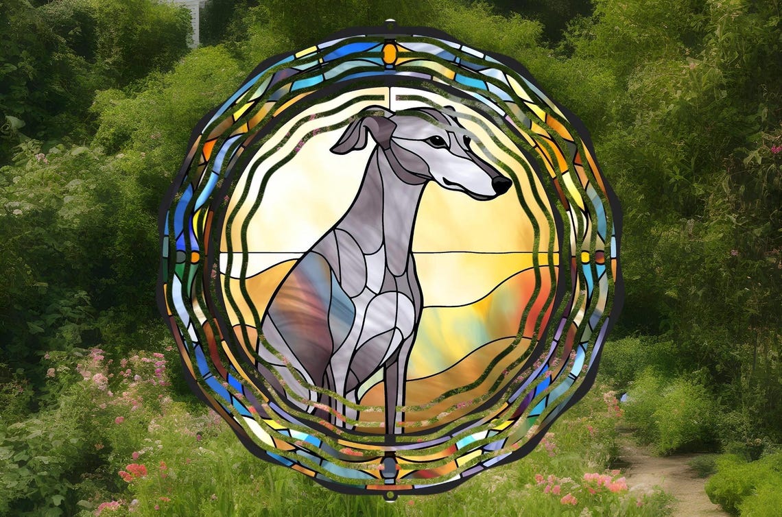 Greyhound Dog Wind Spinner, Garden Decor, Dog Memorial Gift - Etsy