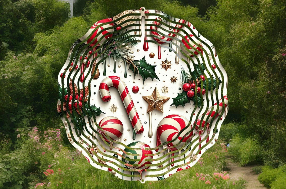 Candy Cane Spinner,christmas Spinner,candy Cane Decor,candy Cane Design ...