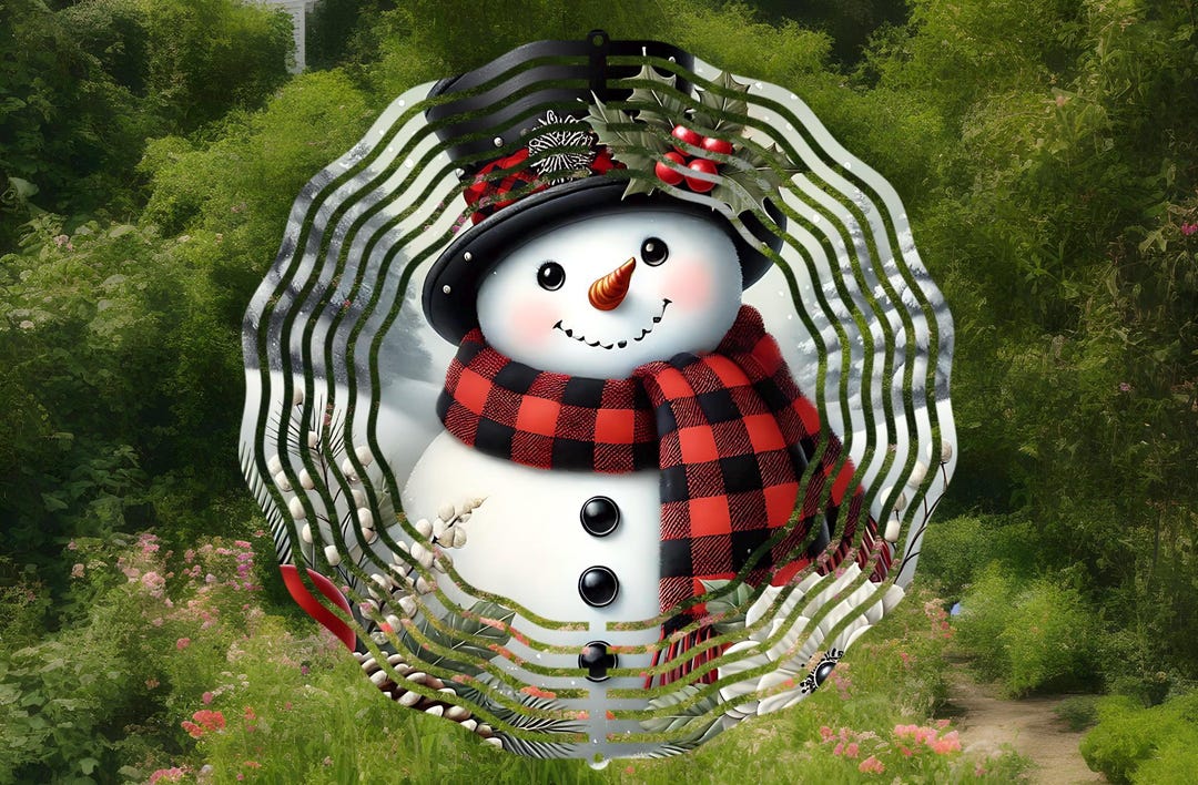 Snowman Spinner,snowman Decor,christmas Spinner,snowman Top Hat,snowman ...