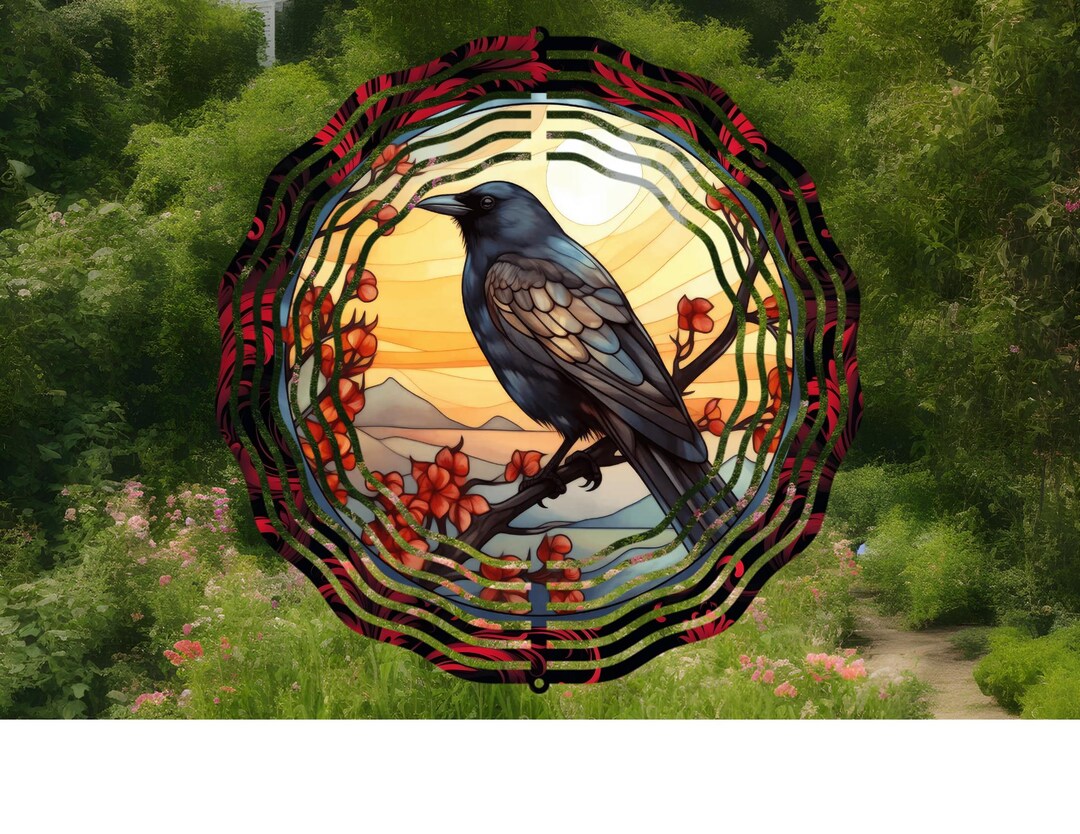 Crow Wind Spinner,crow Spinner,garden Spinner,crow Decor,garden Decor ...
