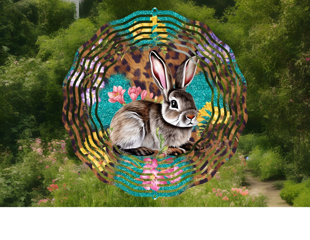 Bunny Wind Spinner Easter Wind Spinner,bunny Gift,garden Spinner,garden ...