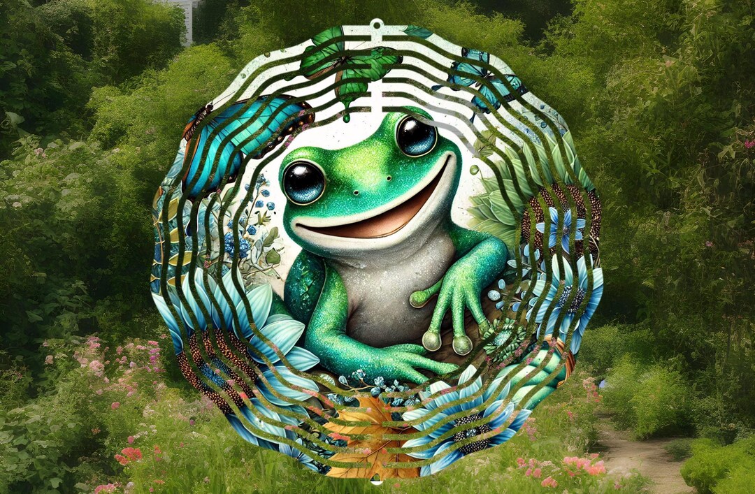 Frog Spinner,frog Decor,frog Gift,frog and Toad,frog Design,garden ...