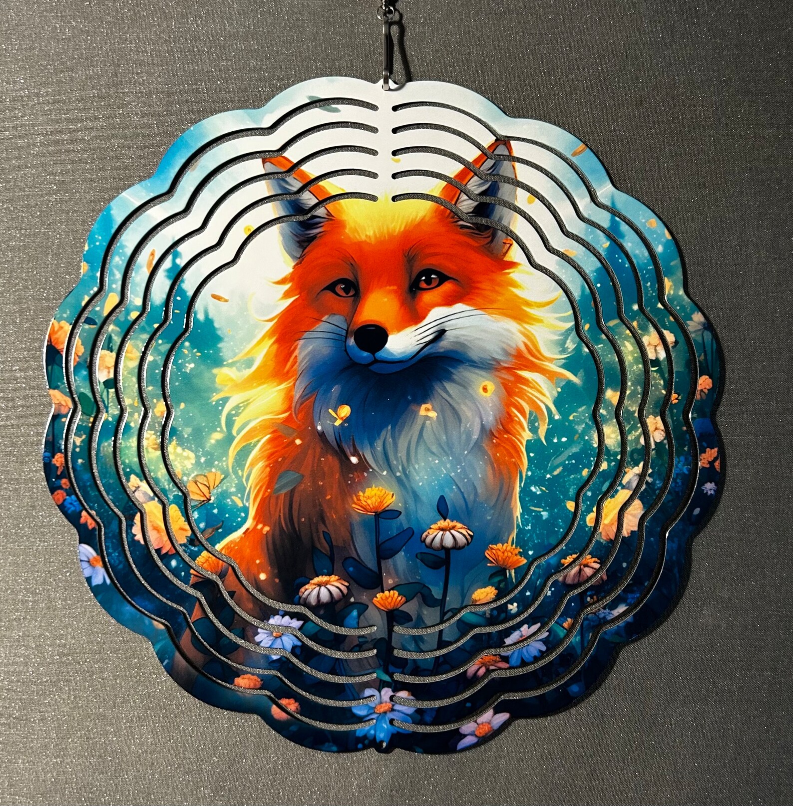 Fox Wind Spinner,fox Spinner,fox Decoration,fox Gift,animal Spinner ...