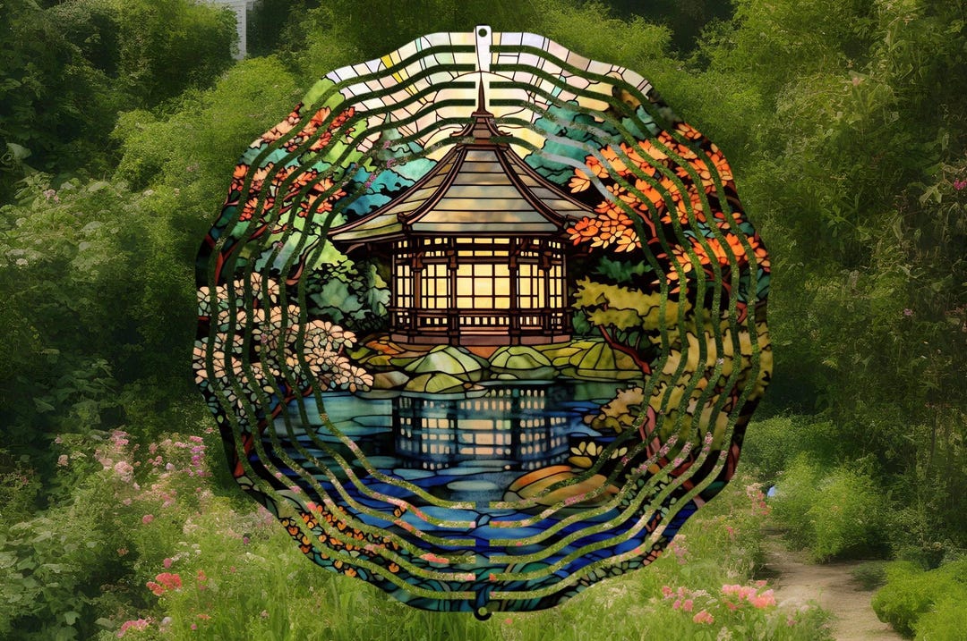 Japanese Garden,wind Spinner,japanese Decor,asian Home Decor,asian Gift ...